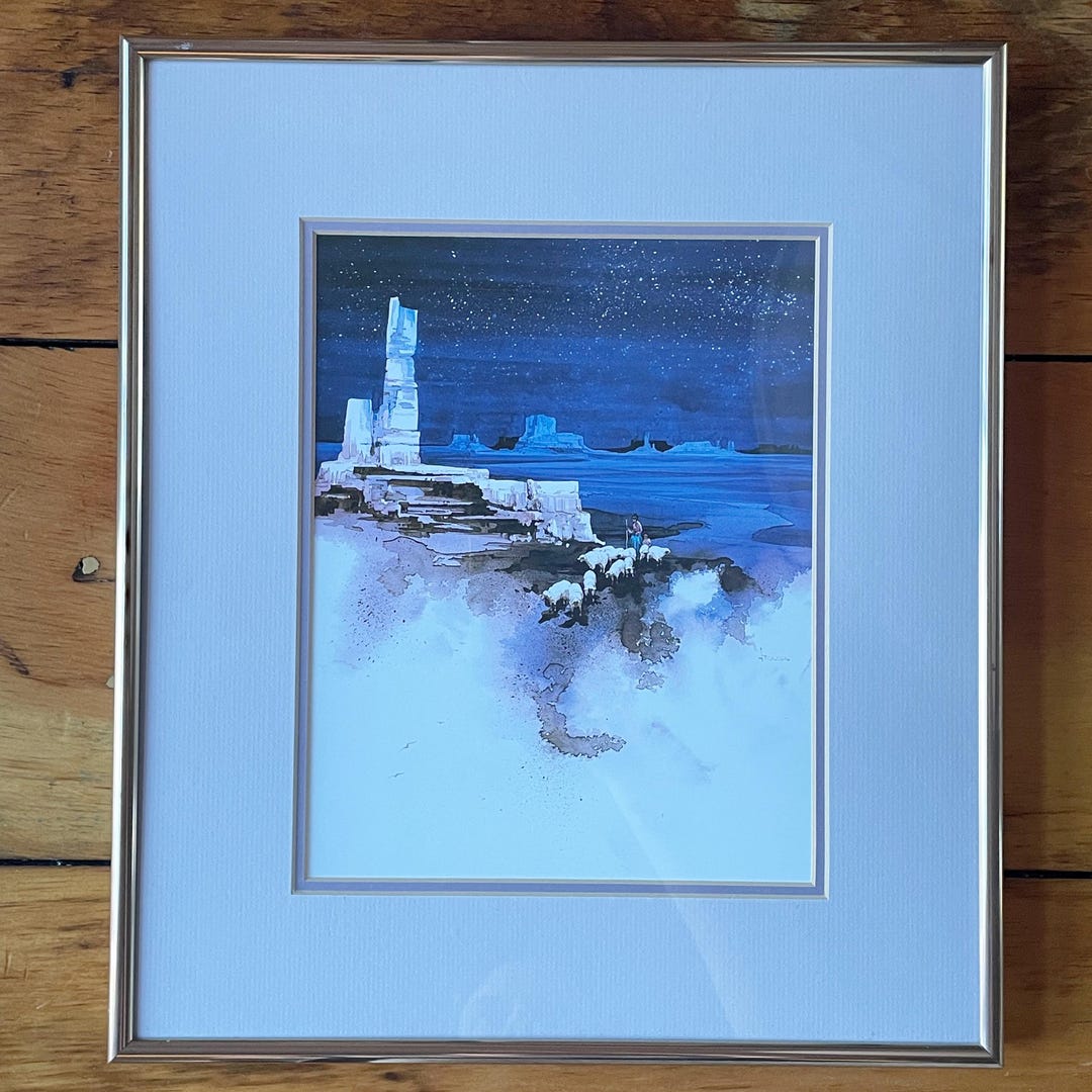 Print "desert Flock" by Michael Atkinson - Framed and Matted ...