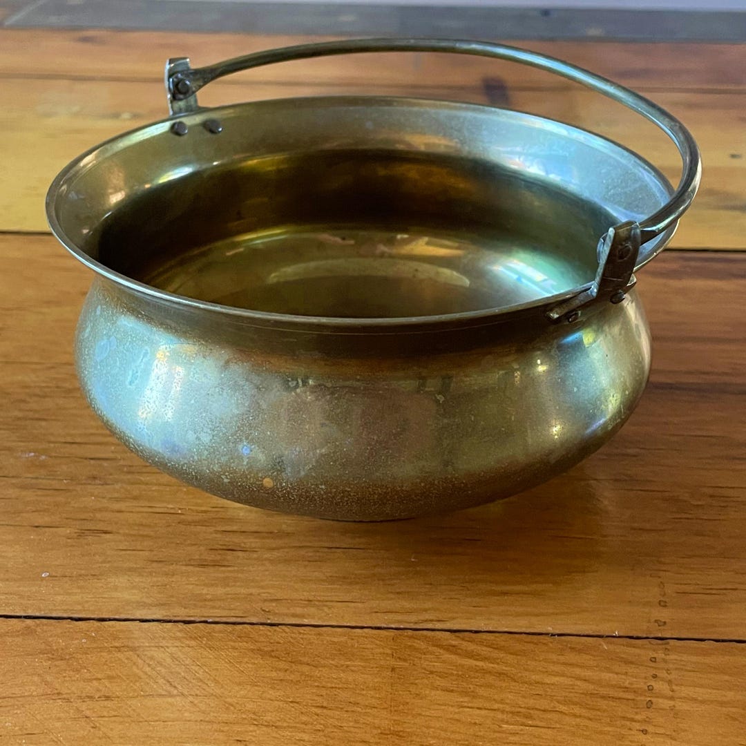 Vintage Solid Brass Cauldron Made in India - Very Good Condition ...