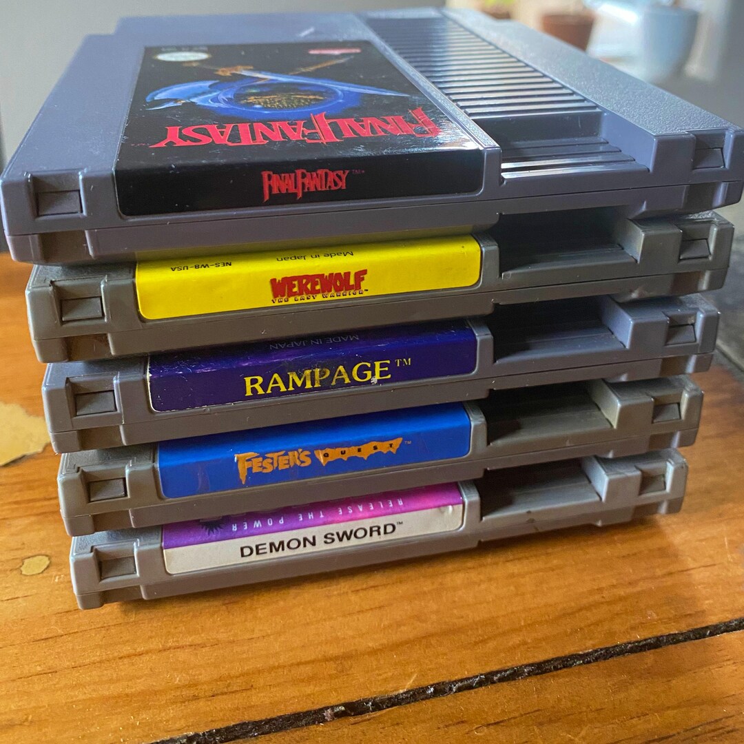 5 Original Nintendo NES Game Cartridge Bundle - Final Fantasy ...