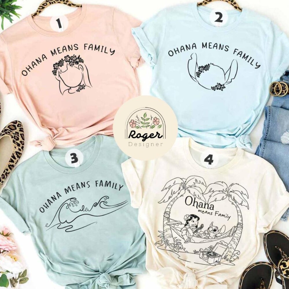 Ohana Means Family Disney Lilo & Stitch Shirt, Lilo And Stitch Hawaii ...