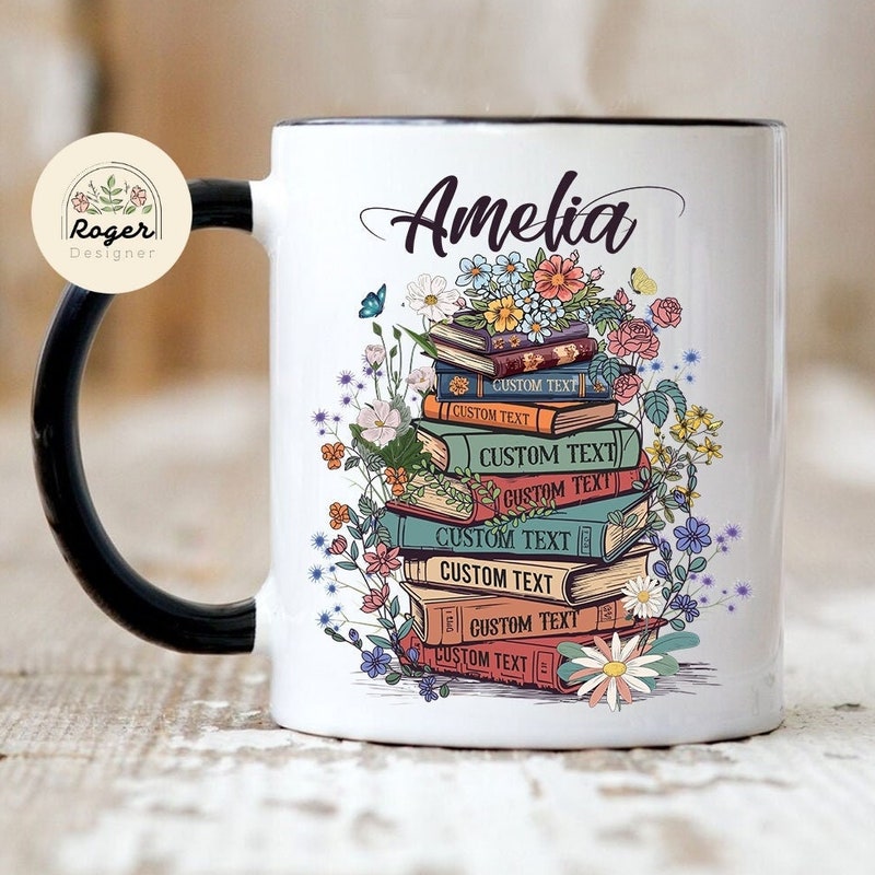 Glass Stacked Books Mug - Etsy
