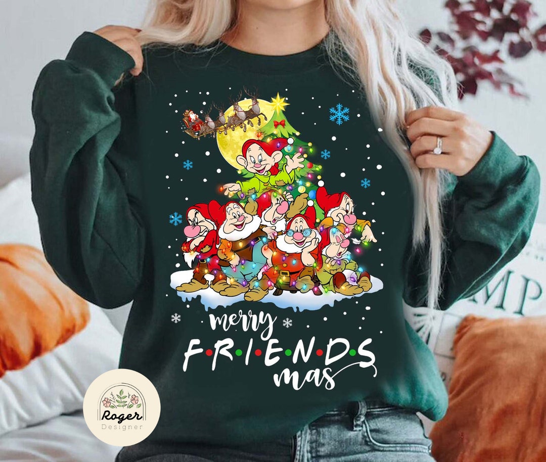 Merry Friendsmas Sweatshirt, Seven Dwarfs Christmas Shirt, Christmas ...