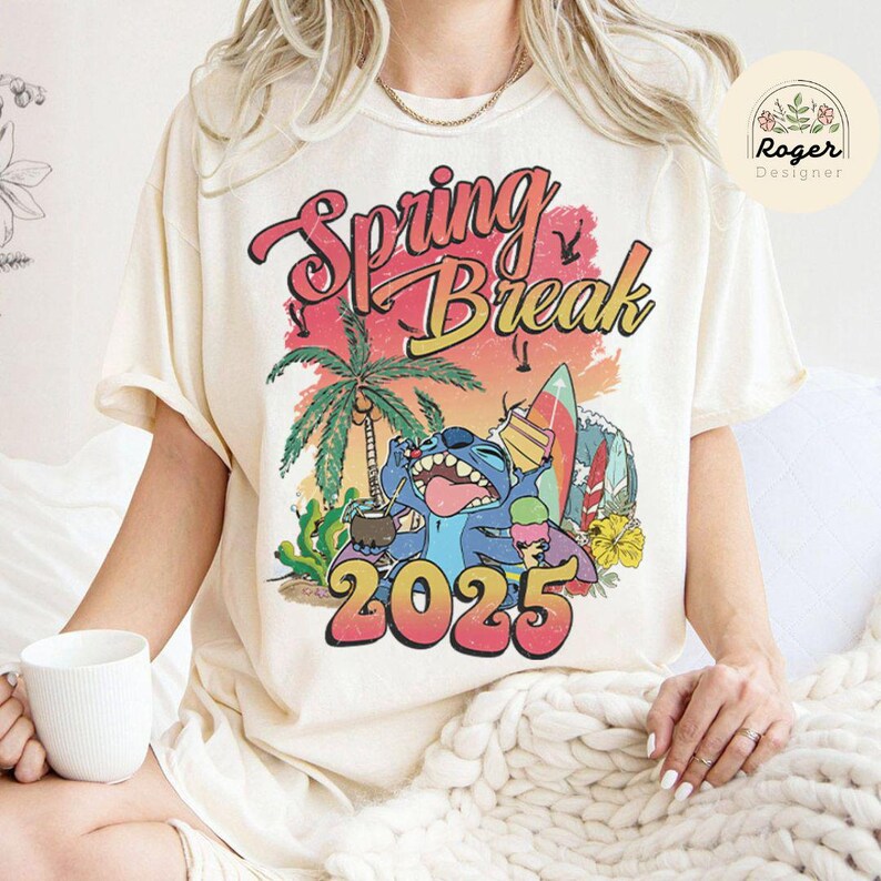 Retro All Characters Winnie the Pooh Stitch Disney Spring Break 2025 ...