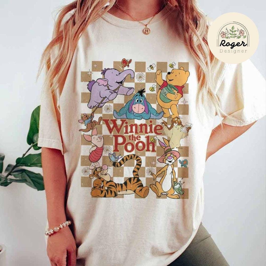 Vintage Checkered Winnie the Pooh Shirt, Pooh Bear and Friends Disney ...