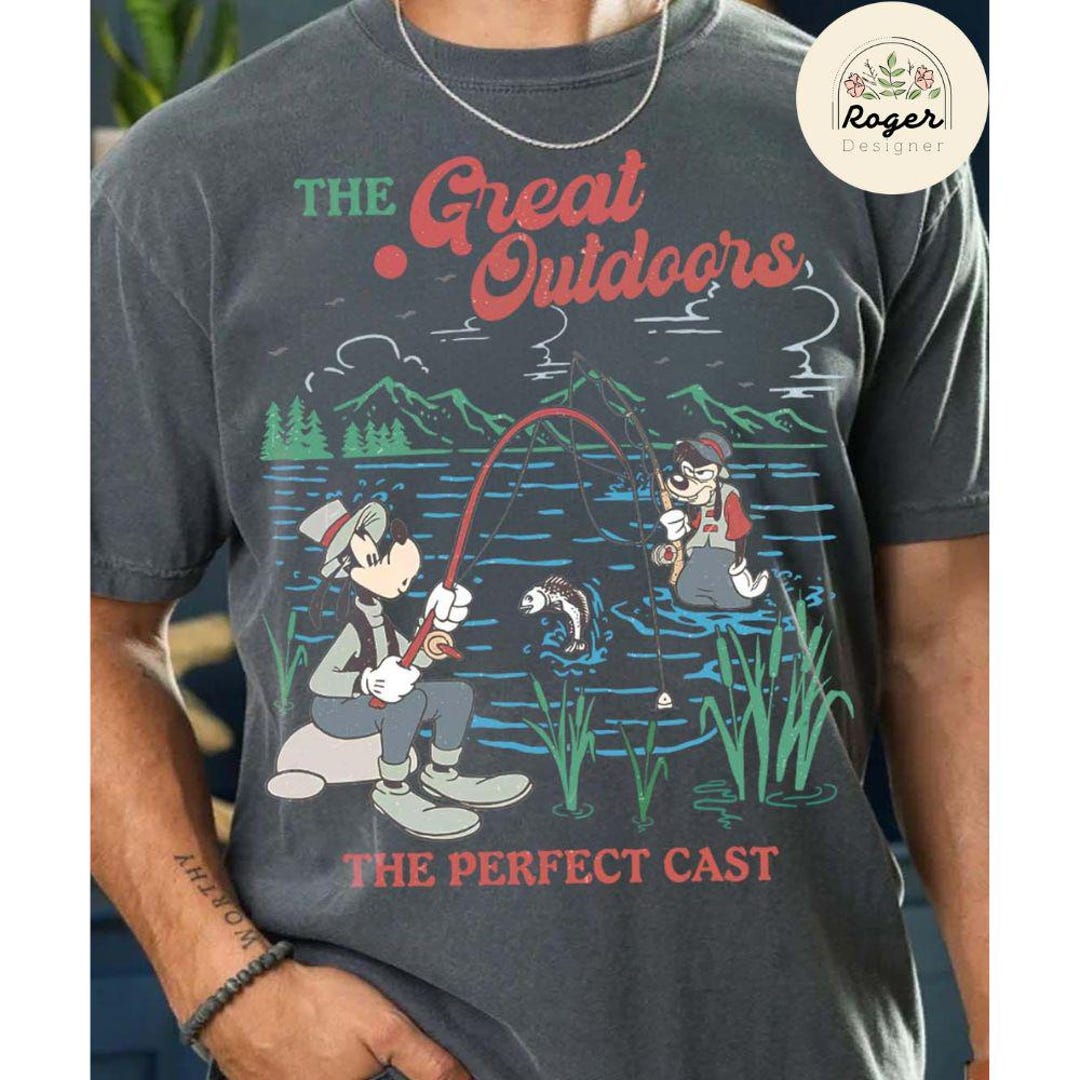 Retro Goofy and Max Goof Fishing Disney Dad Shirt, A Goofy Movie Happy ...