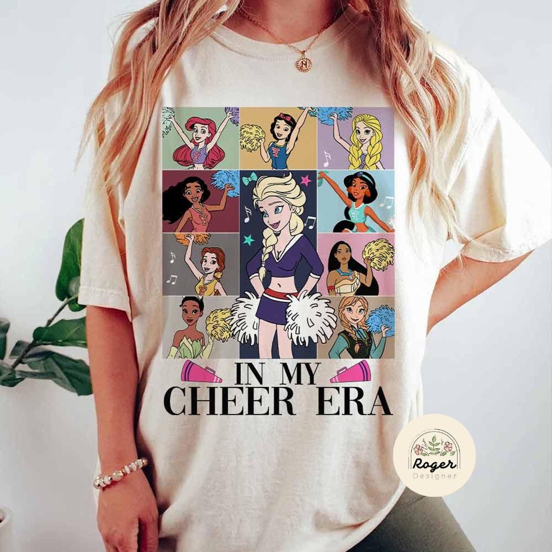 Disney Princess in My Cheer Era T-shirt, Disney Cheerleading ...