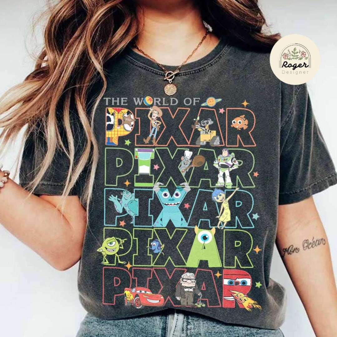 Vintage the World of Pixar T-shirt, Disneyland Pixar Fest 2024 Shirt ...