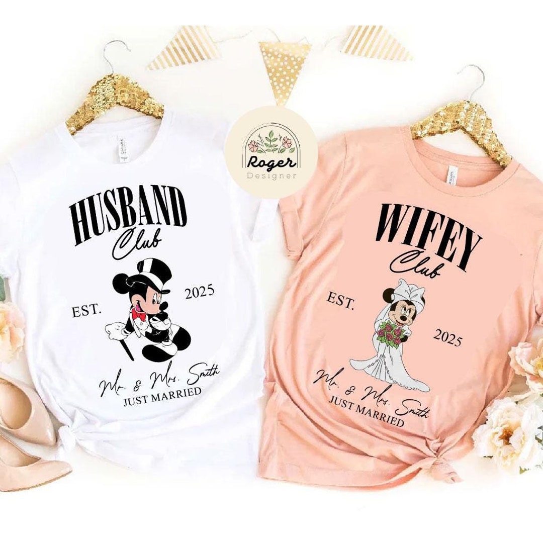 Disney Husband and Wife Shirt, Disney Honeymoon Shirt, Mr and Mrs Shirt ...