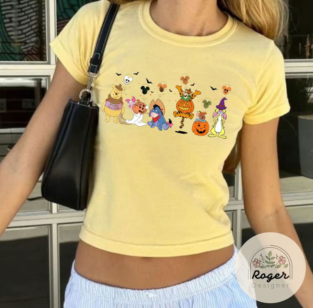 Halloween Winnie the Pooh Pumpkin Baby Tee, Pooh Bear Piglet Eeyore WDW ...