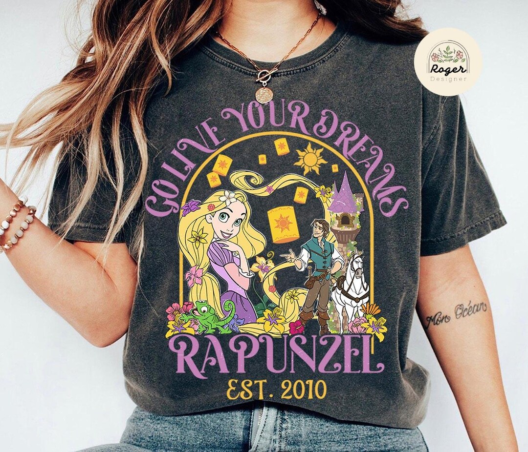 Vintage Disney Rapunzel Go Live Your Dreams T-shirt, Disney Tangled ...