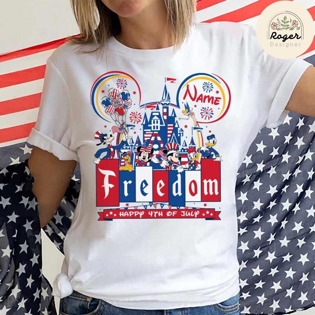 Personalized Mickey and Friends Freedom Disney Happy 4th of July Shirt ...