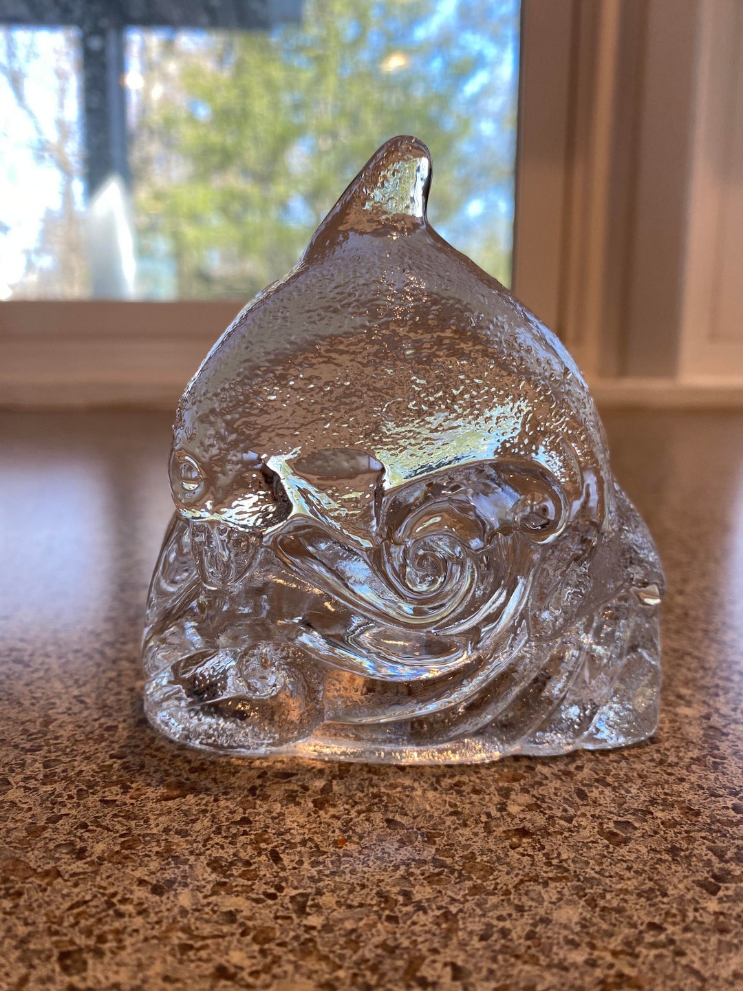 90s Partylite Leaping Dolphin Glass Tealight Votive Candle Holder - Etsy