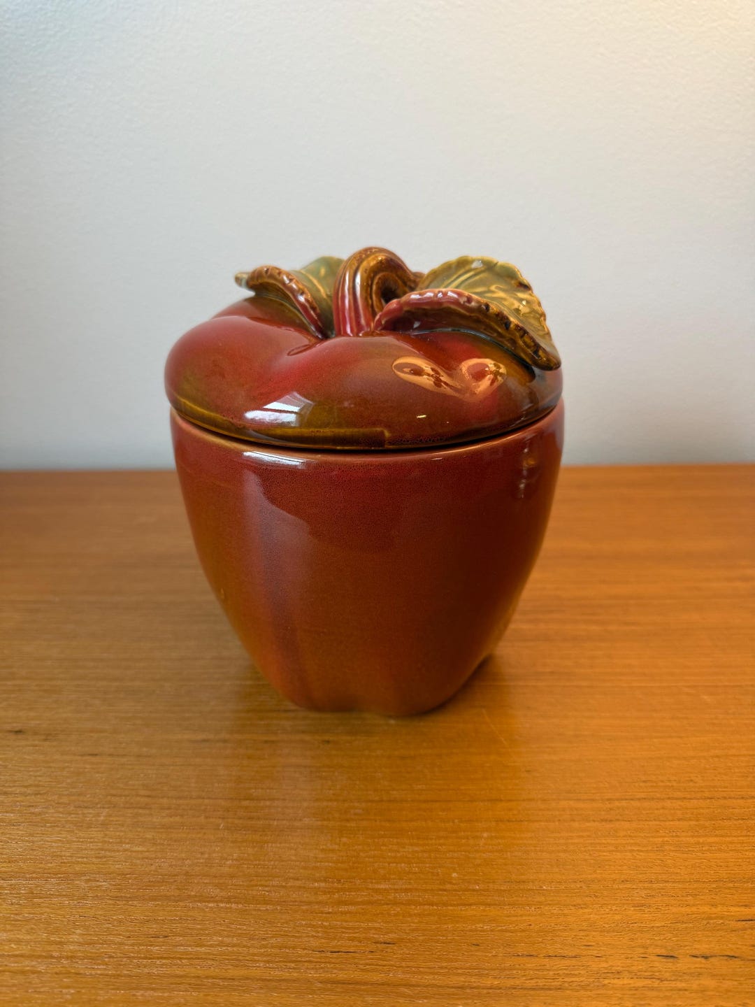 Vintage Ceramic Apple Canister Kitchen Decor - Etsy