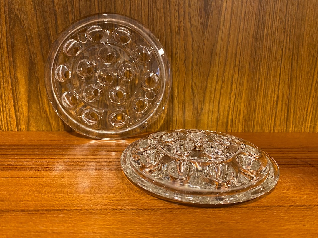 Vintage Clear Glass 16-hole Flower Frogs - Etsy