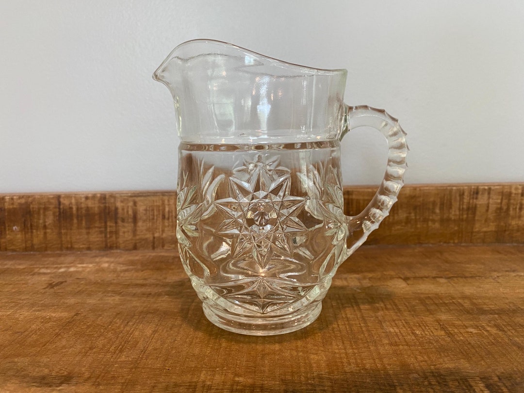Vintage Anchor Hocking Early American Prescut EAPC Glass Small Pitcher ...