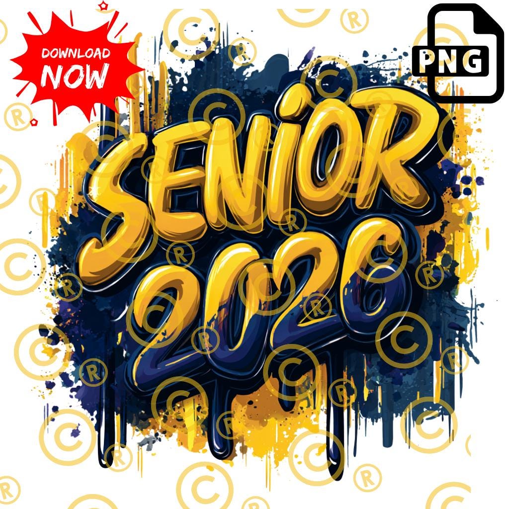 Senior 2026 PNG: Graffiti Drip Graduation Design (digital Download) - Etsy