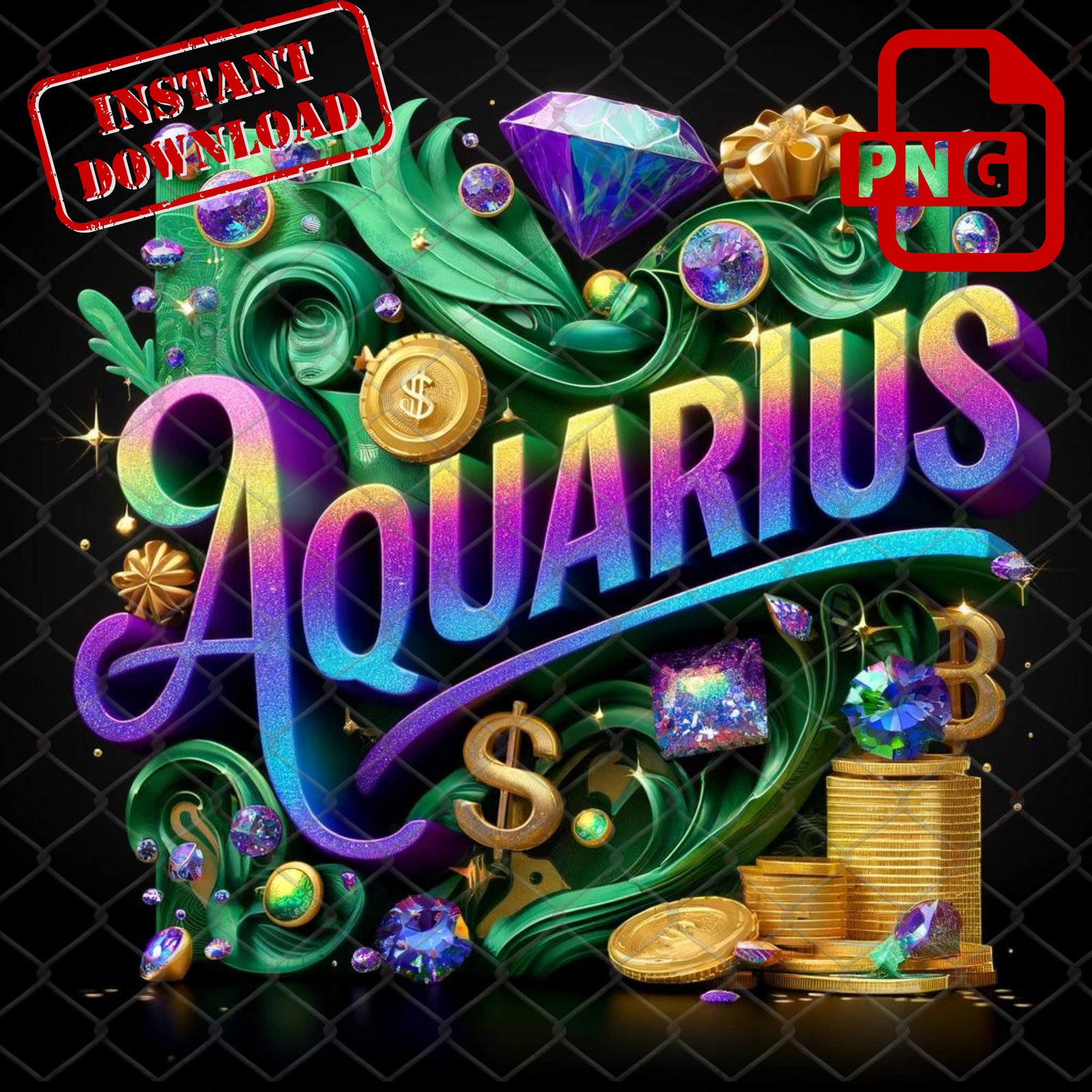 Aquarius Zodiac PNG: Sublimation Design for Gifts (digital Download) - Etsy