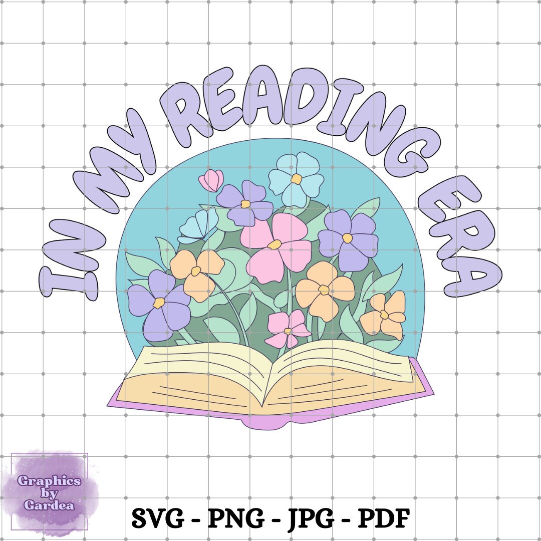 In My Reading Era SVG, in My Reading Era PNG, Reading SVG, Book Lover ...