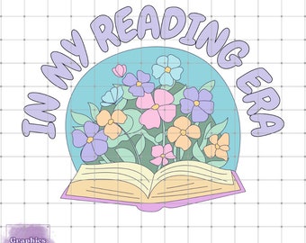 In My Reading Era SVG, in My Reading Era PNG, Reading SVG, Book Lover ...