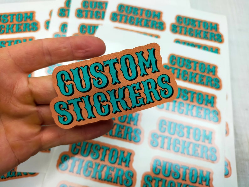 50 Custom Stickers Kiss Cut on Sheets Any Shape With Your Image Promote ...
