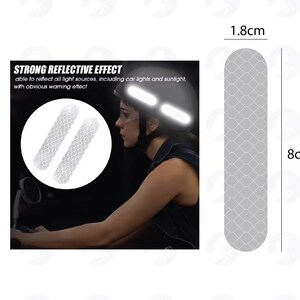 Reflective Sticker Helmet Warning Reflective Night Safety Driving ...