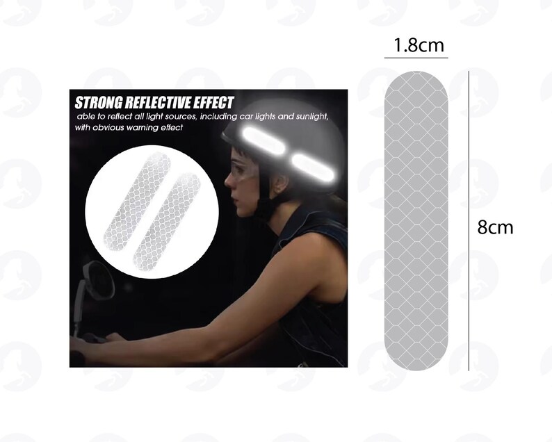 Reflective Sticker Helmet Warning Reflective Night Safety Driving ...