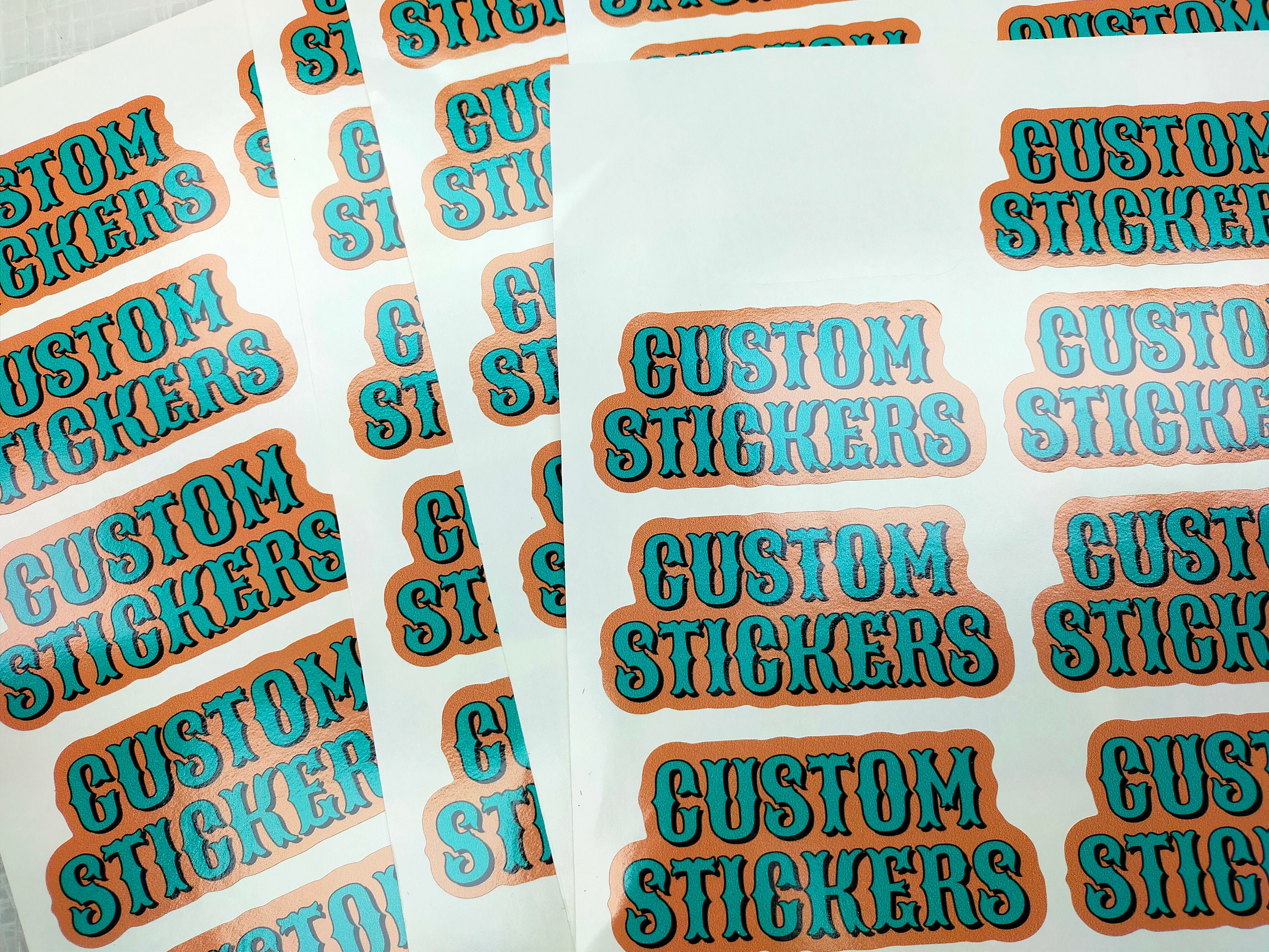50 Custom Stickers Kiss Cut on Sheets Any Shape With Your Image Promote ...