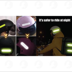 Reflective Sticker Helmet Warning Reflective Night Safety Driving ...