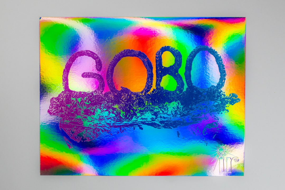 GOBO Serigraph Magenta and Blue Ombre Prints - Etsy