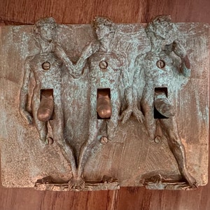 Michelangelo’s David Triple Light Switch Plate Cover in an Antique ...