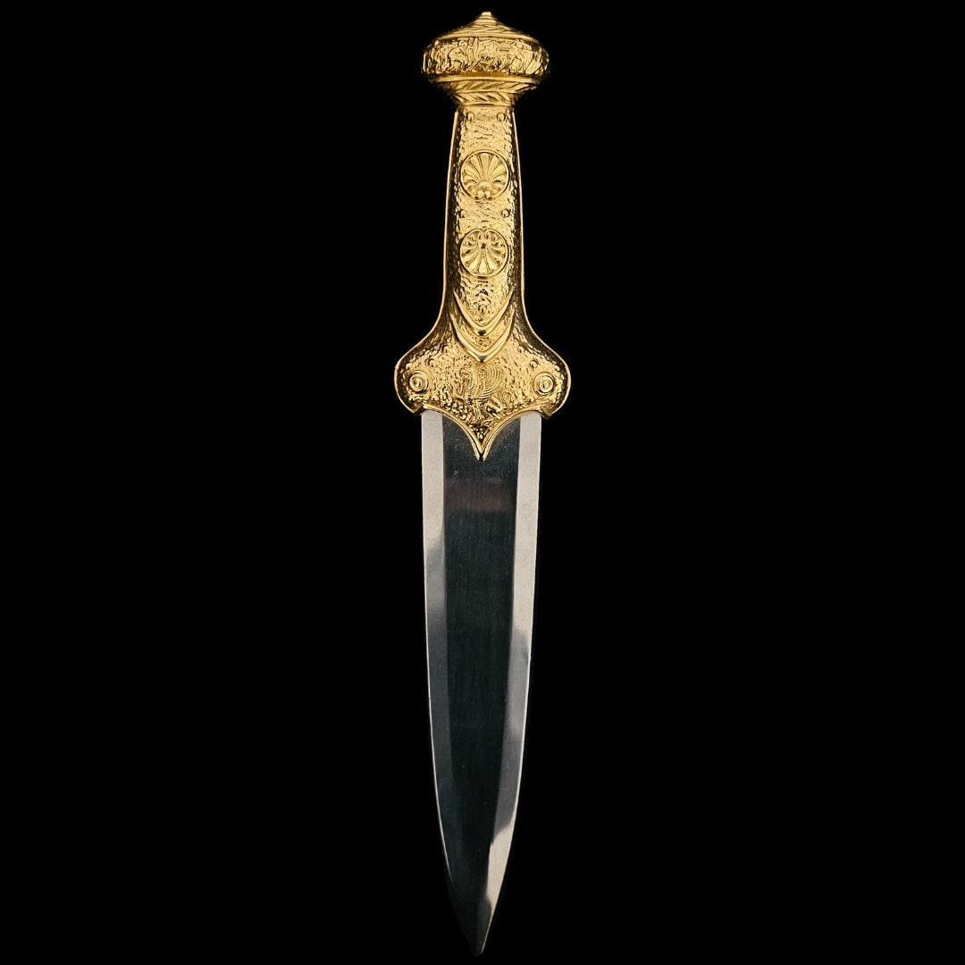 Greek Bronze Dagger With 24 Karat Gold Plated Hilt - Etsy