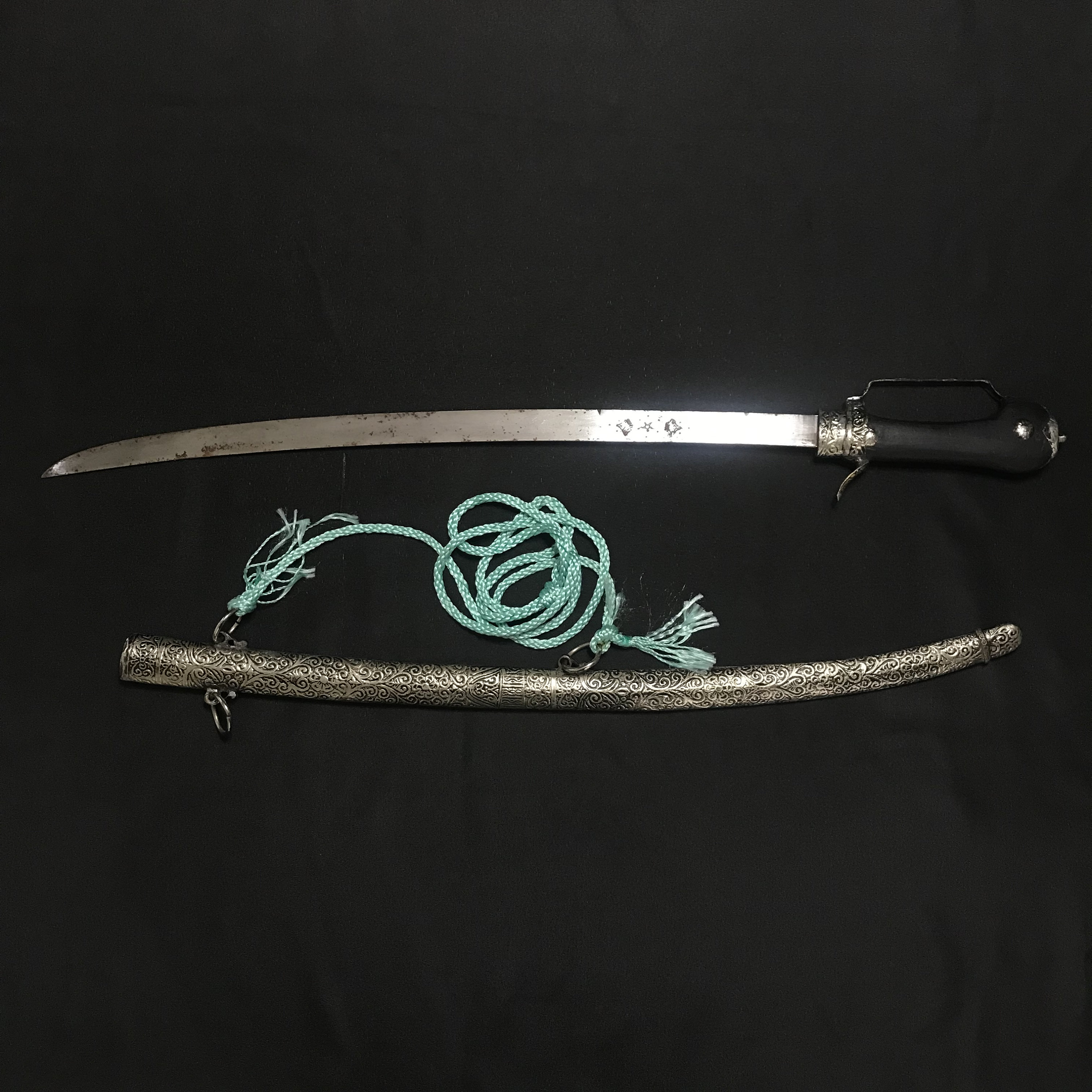 Silver Moroccan Sword Nimcha Saif With Wooden Hilt - Etsy