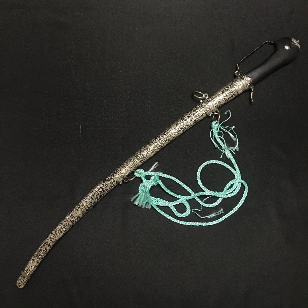 Silver Moroccan Sword Nimcha Saif With Wooden Hilt - Etsy