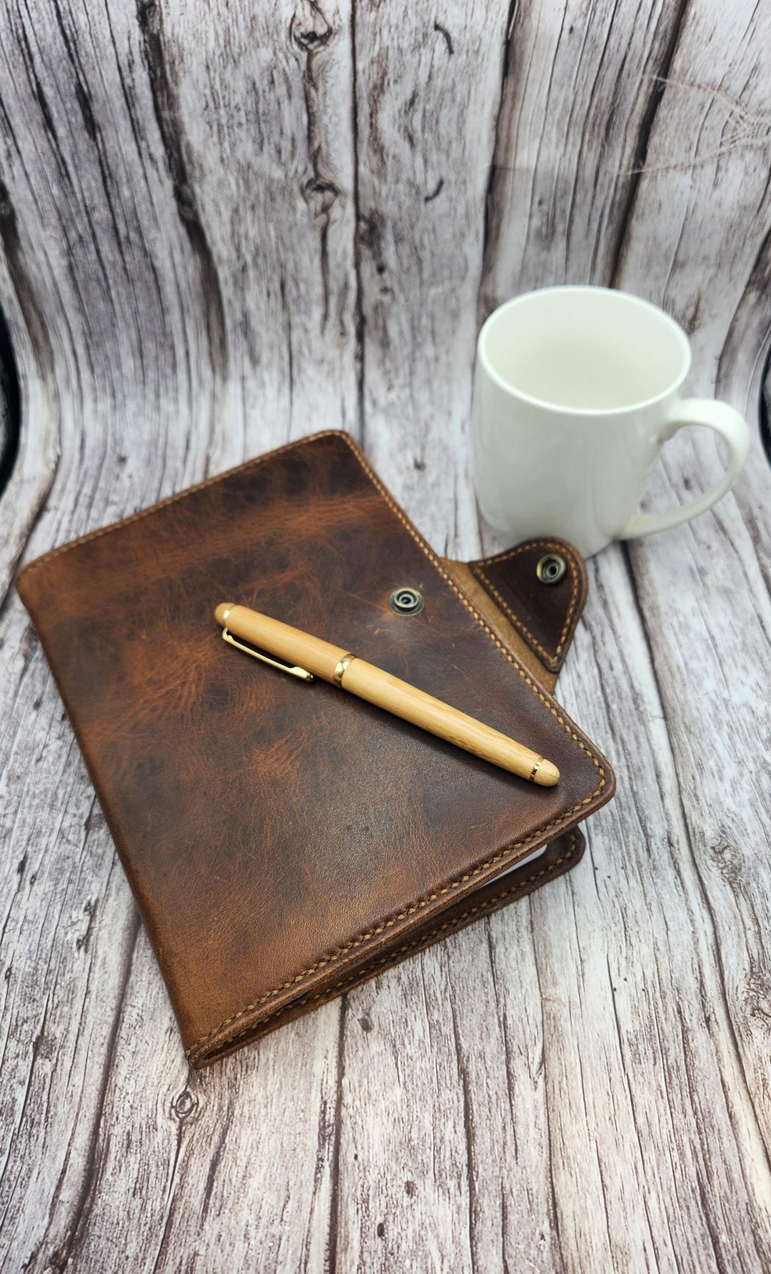 Leather A5 Journal Cover, Custom Handmade Genuine Full-grain Luxury ...