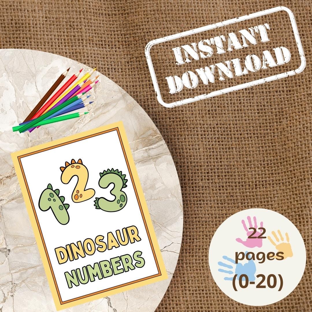 Dinosaur Numbers 0–20 Printable | Preschool Math Worksheets | Learn ...