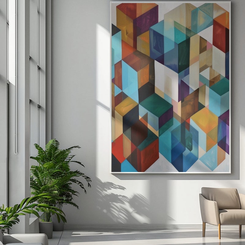 Color Block Art - Etsy