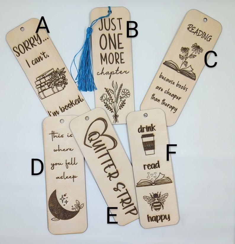 Wooden Engraved Bookmarks//funny Women Bookmark - Etsy