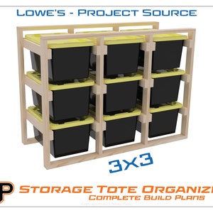 3X3 Storage Tote Organizer Lowe's - Project Source Commander - Etsy