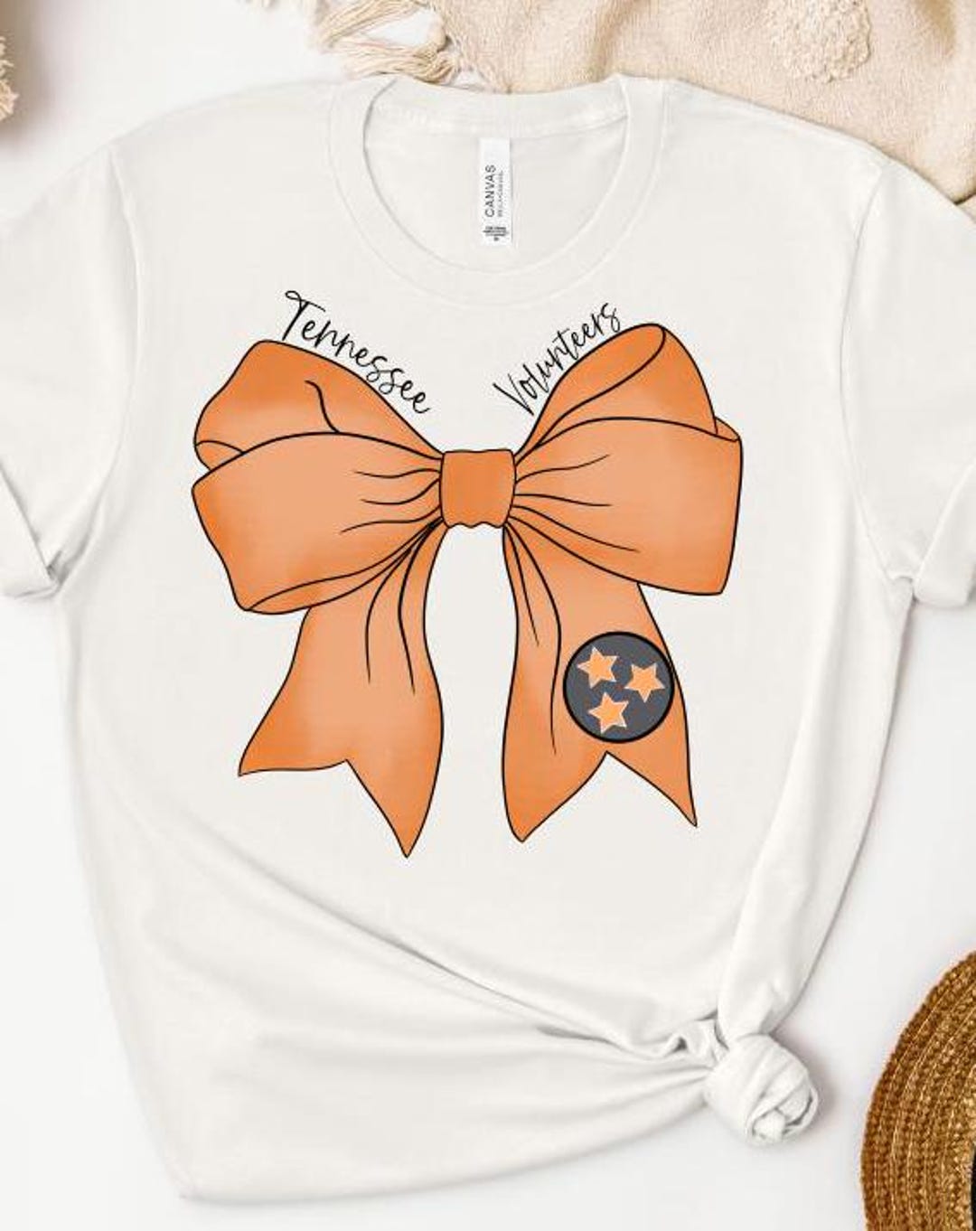 Tennessee Tri-star Watercolor Bow Htv, Tennessee Volunteers Htv, TN ...