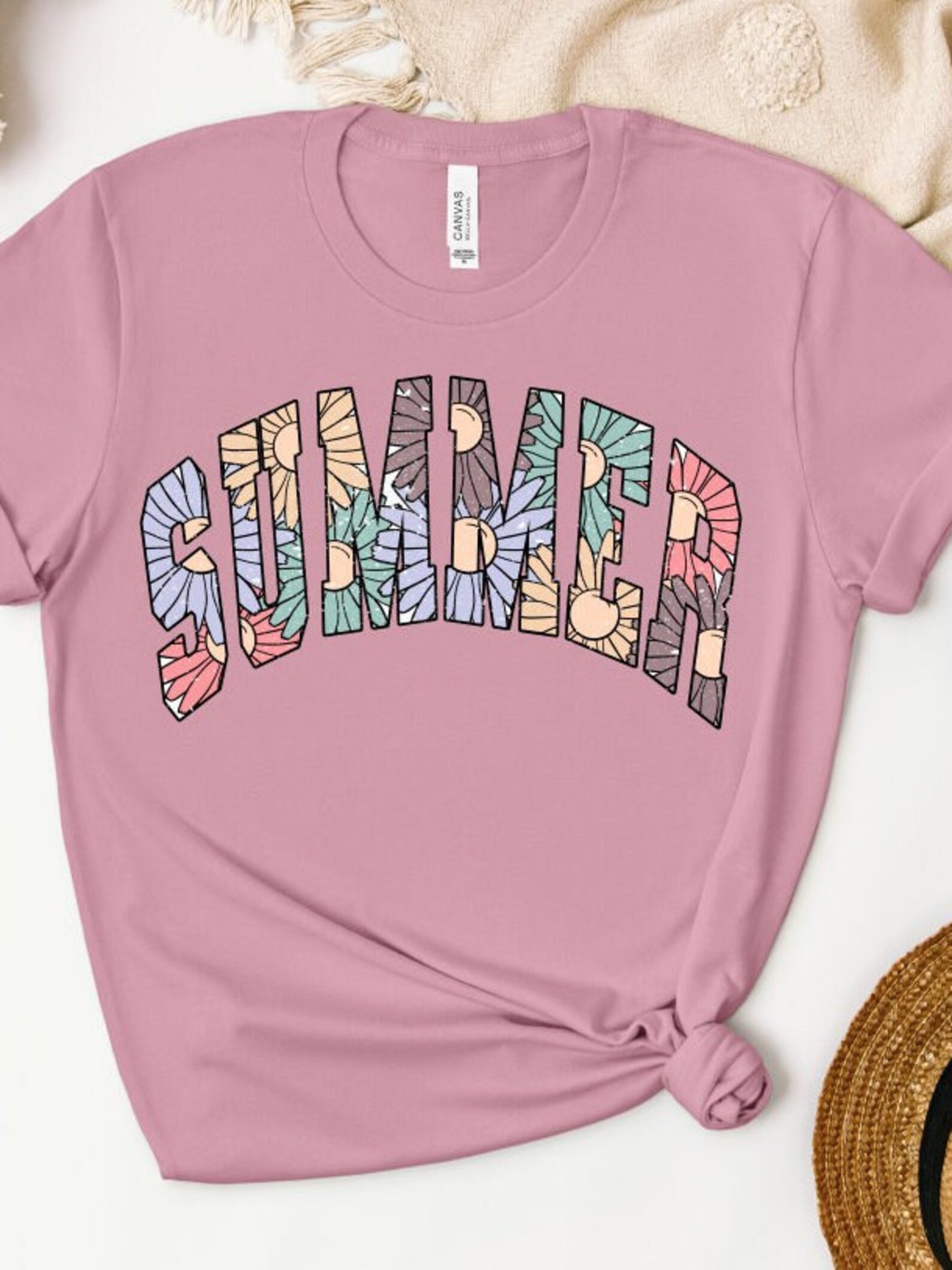 Retro Distressed Daisy Print Summer Htv, Retro Summer HTV Htv , Htv ...