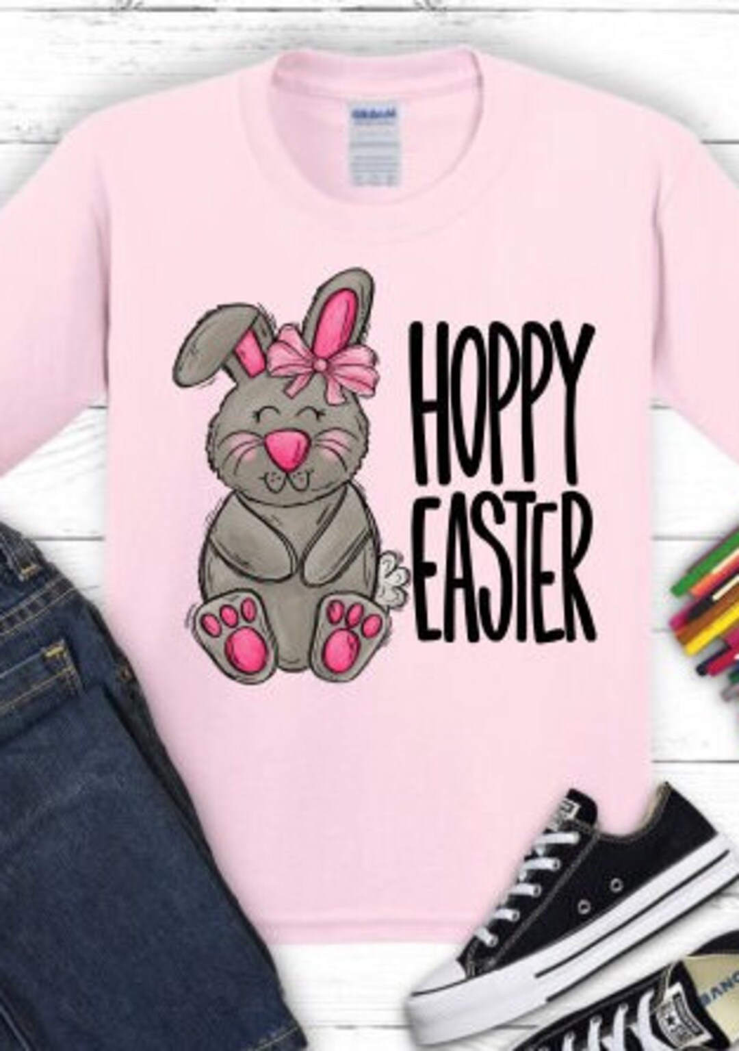 Hoppy Easter HTV, Easter Rabbit Girl Htv, Easter Htv, HTV Vinyl, Htv ...