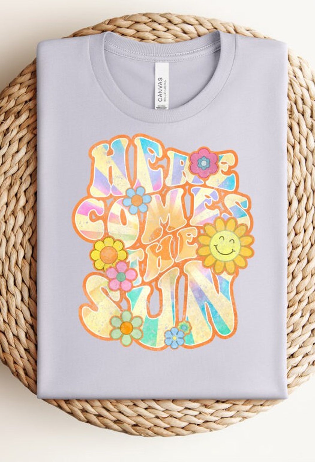 Distressed Retro Here Comes the Sun Htv, Summer HTV, Hippie Htv , Htv ...