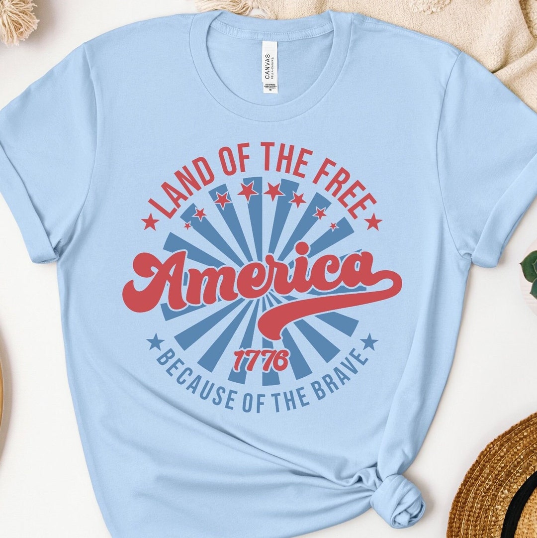 Retro Land of the Free Htv, America HTV, Red White Blue Htv, 4th of ...