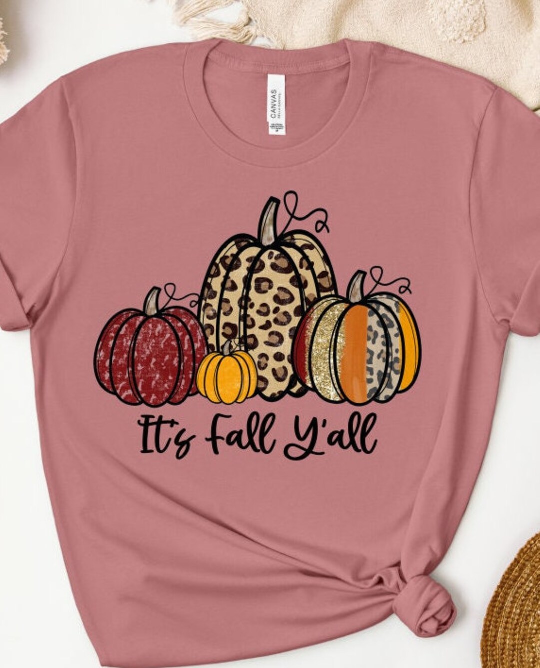 It's Fall Y'all Cheetah Pumpkins Htv, Cheetah Faux Glitter Pumpkin HTV ...