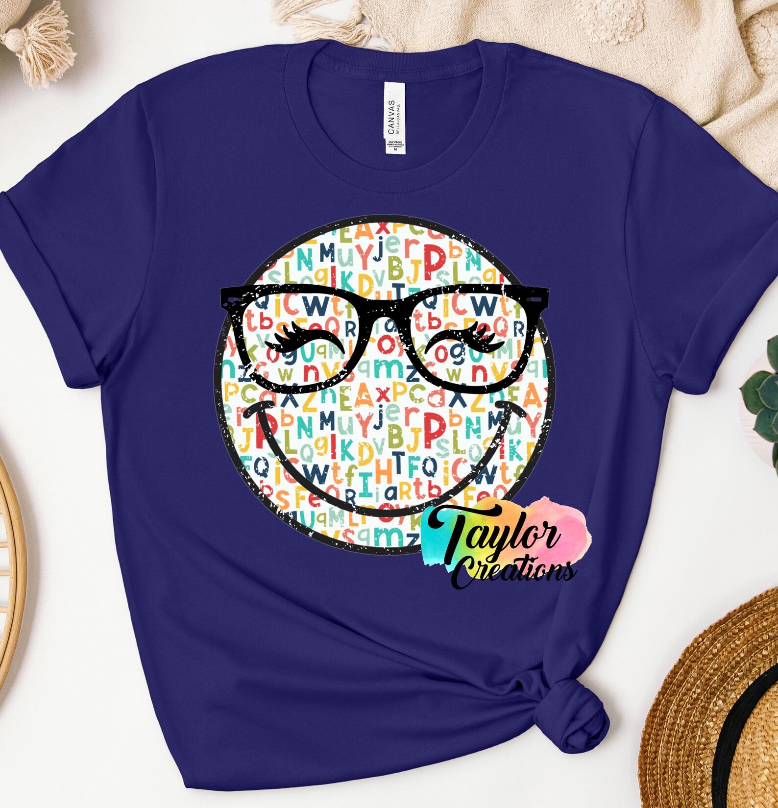 Teacher With Alphabet Smiley HTV, Occupation Htv Vinyl, Htv Transfer ...