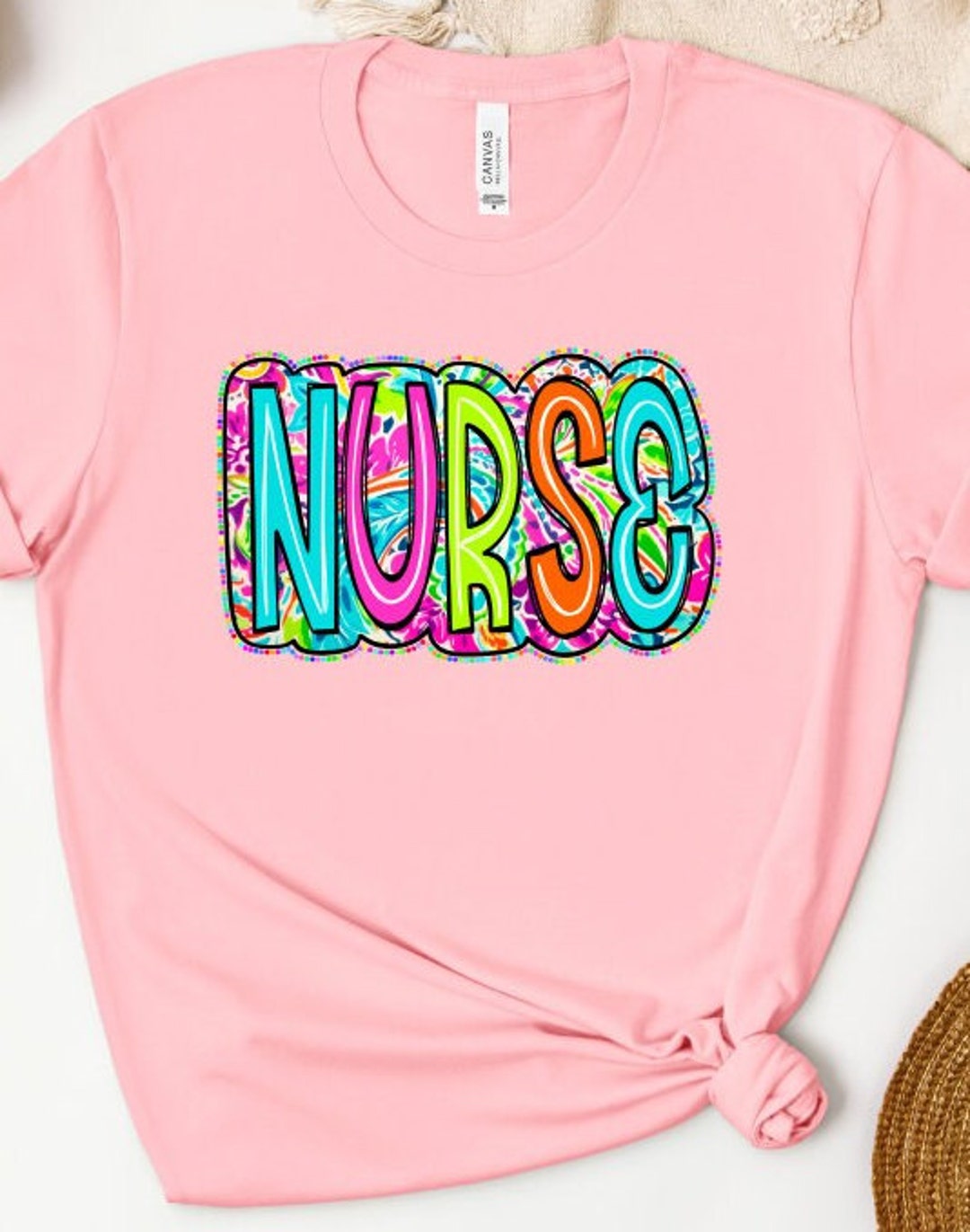 Nurse Bright Paisley Floral HTV, Scribble Doodle HTV, Occupation Htv ...