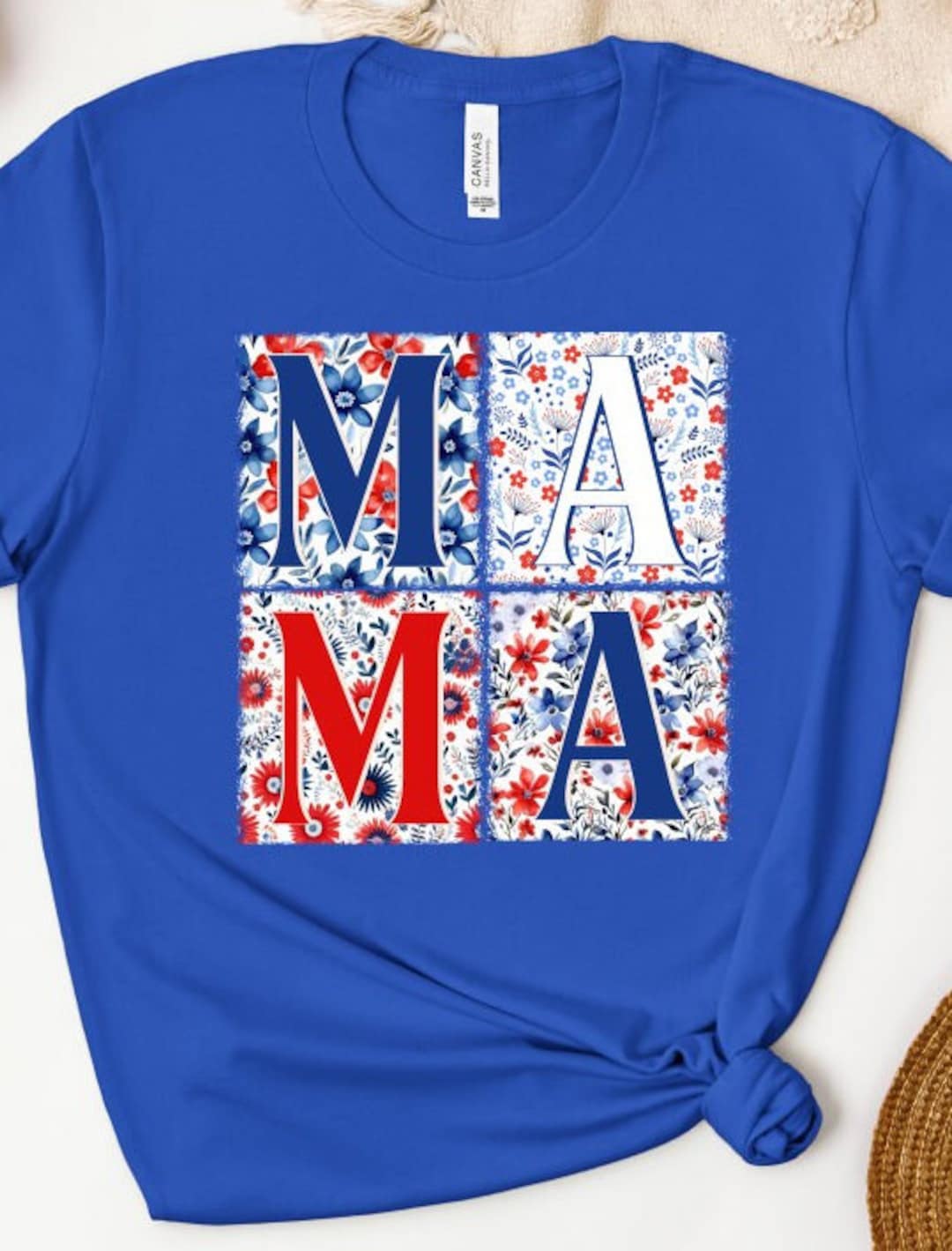 Floral RWB Mama HTV, Mom HTV, Mama Transfers, Htv Transfers - Etsy