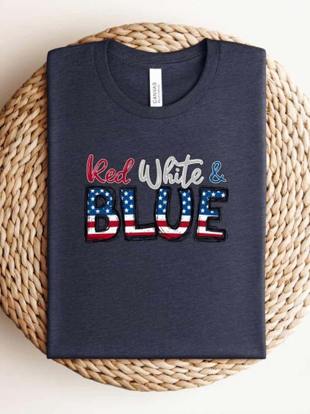 Red White and American Flag Blue HTV, Red White Blue Htv, 4th of July ...