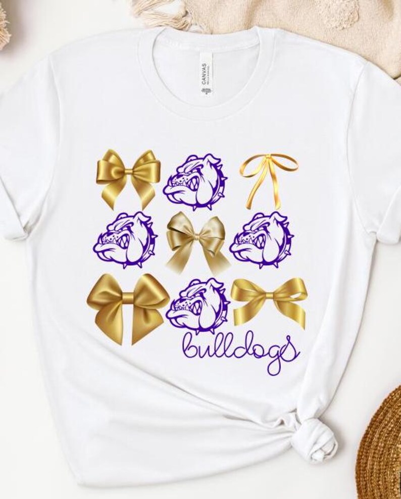 Preppy Bulldogs and Bows HTV, School Spirit HTV, Back to School Htv ...