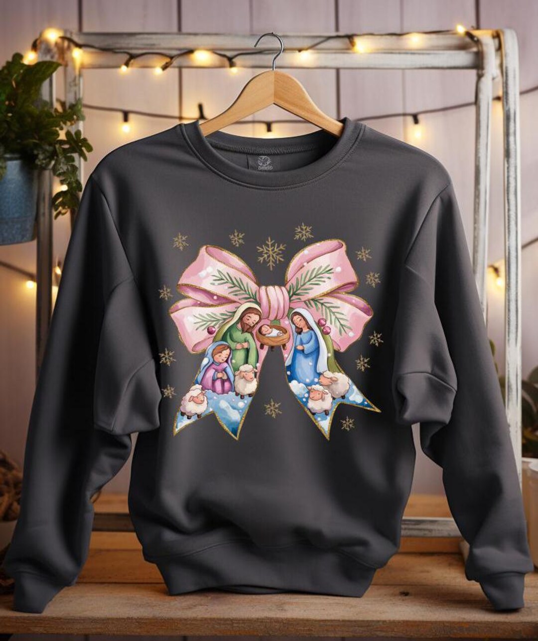 Jesus Coquette Glitter Christmas Bow HTV, Christian Christmas Bow HTV ...